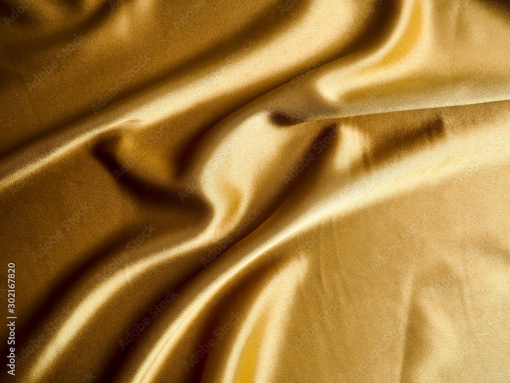 Gold luxury satin fabric texture for background, Smooth elegant dark ...