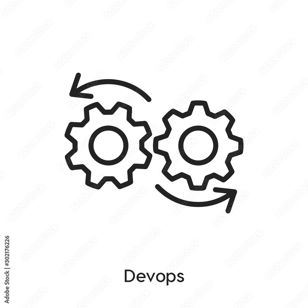 devops icon. development icon vector. Linear style sign for mobile ...