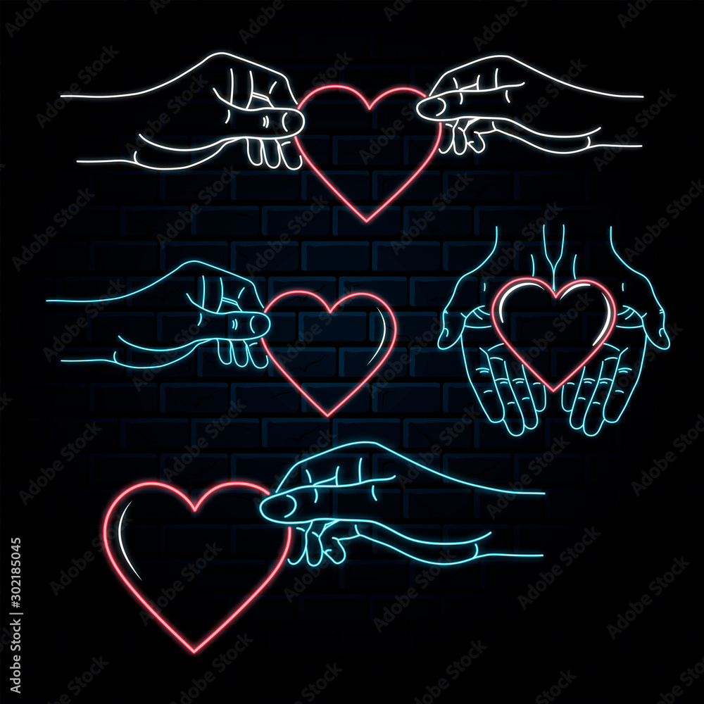 Neon Love Sign Hand