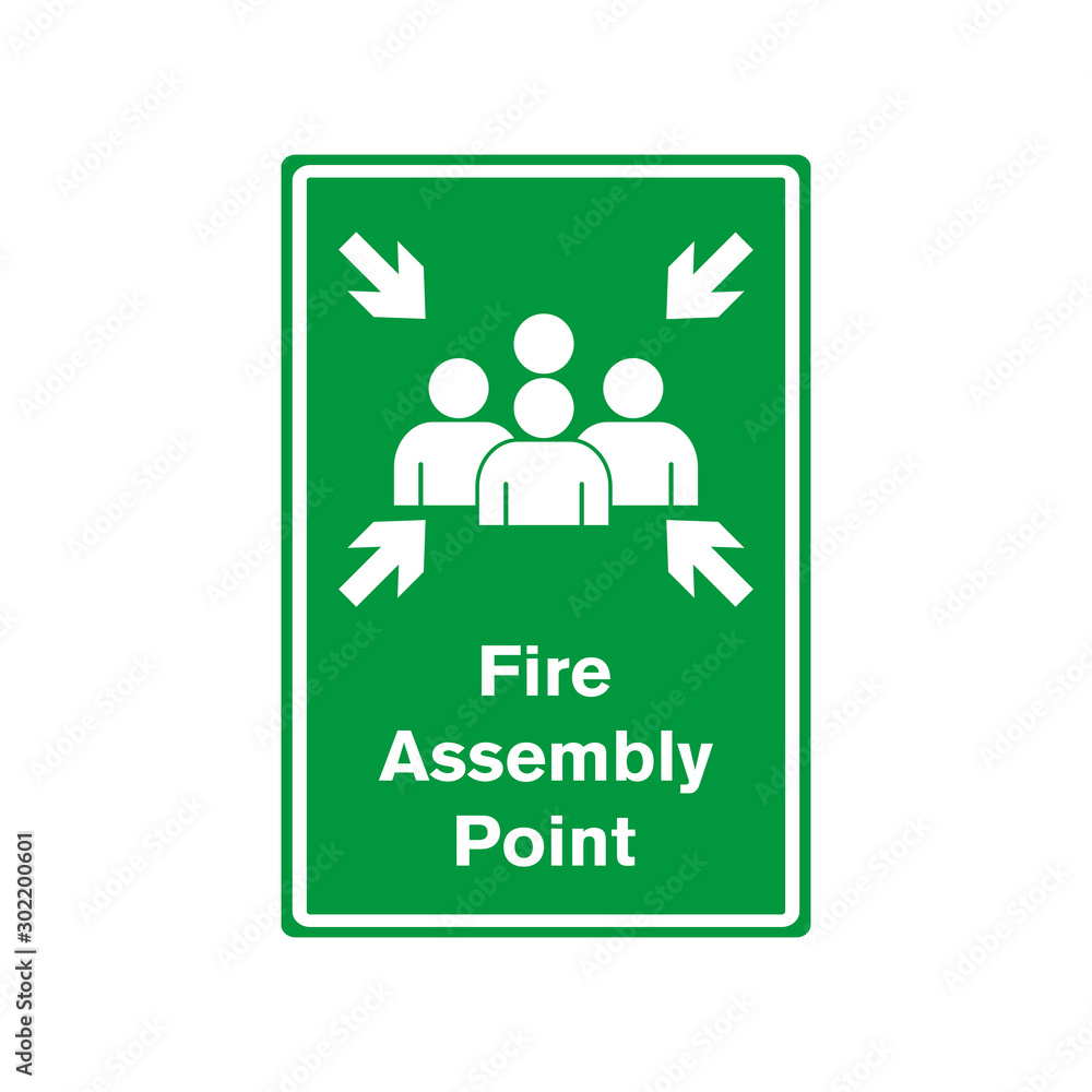 assembly point sign vector design template Stock Vector | Adobe Stock