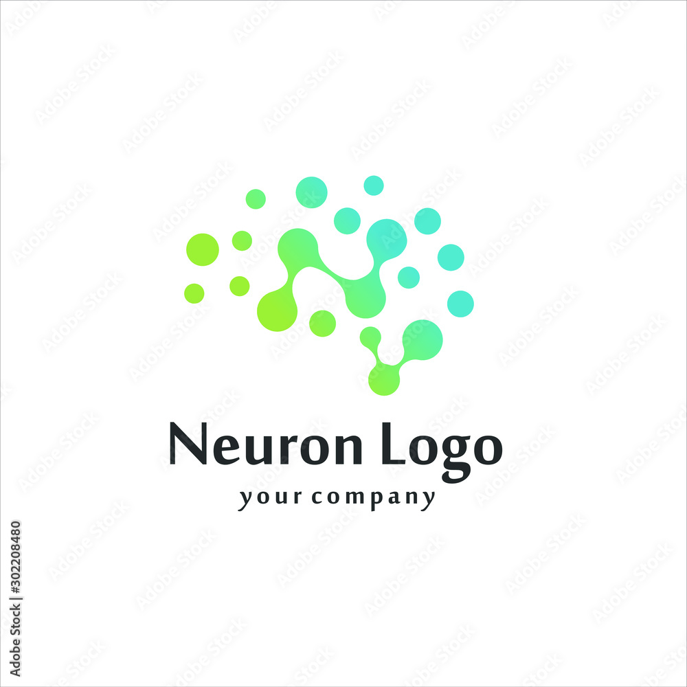 Brain logo / Neuron Nerve or Seaweed logo design inspiration Stock ...