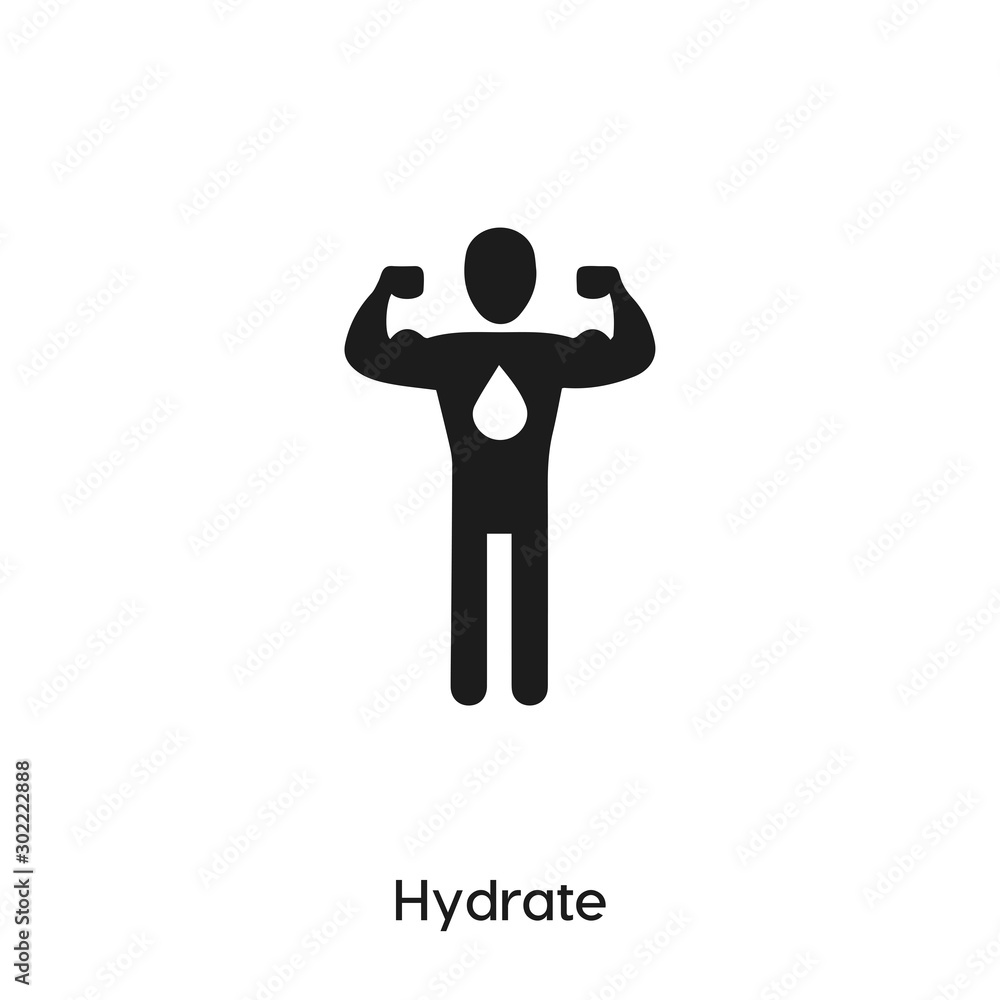 hydrate icon. hydrate vector symbol. Linear style sign for mobile ...