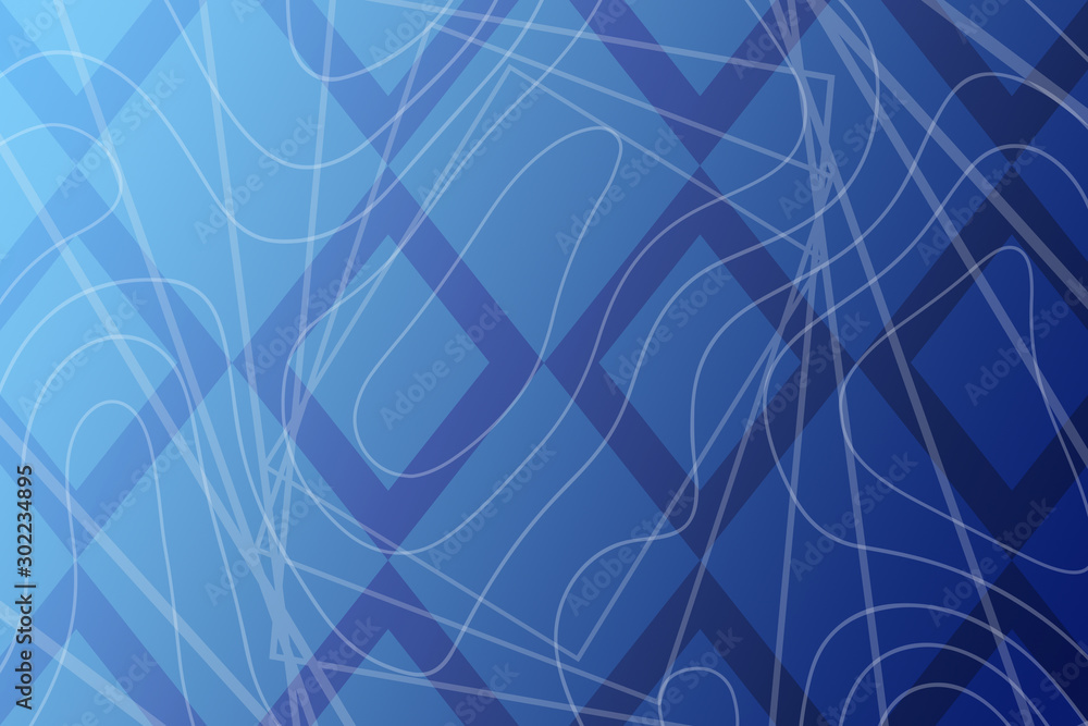 abstract, fractal, light, blue, illustration, black, pattern, curve ...