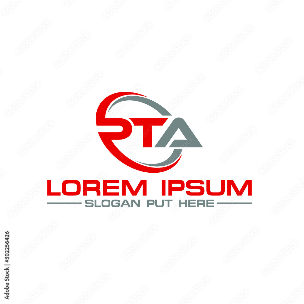 PTA initial, alphabet, abstract, word, Letter Logo Design with Modern ...