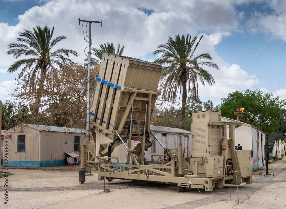Iron Dome Air Defence Missile System presented at Hatzerim Israel Airforce Museum Stock Photo ...