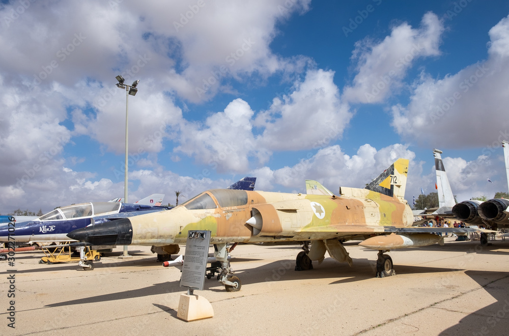 Multirole combat aircraft Kfir C-1, made by Israel Aircraft Industries ...