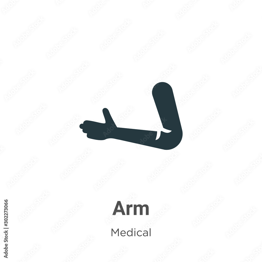Arm vector icon on white background. Flat vector arm icon symbol sign ...