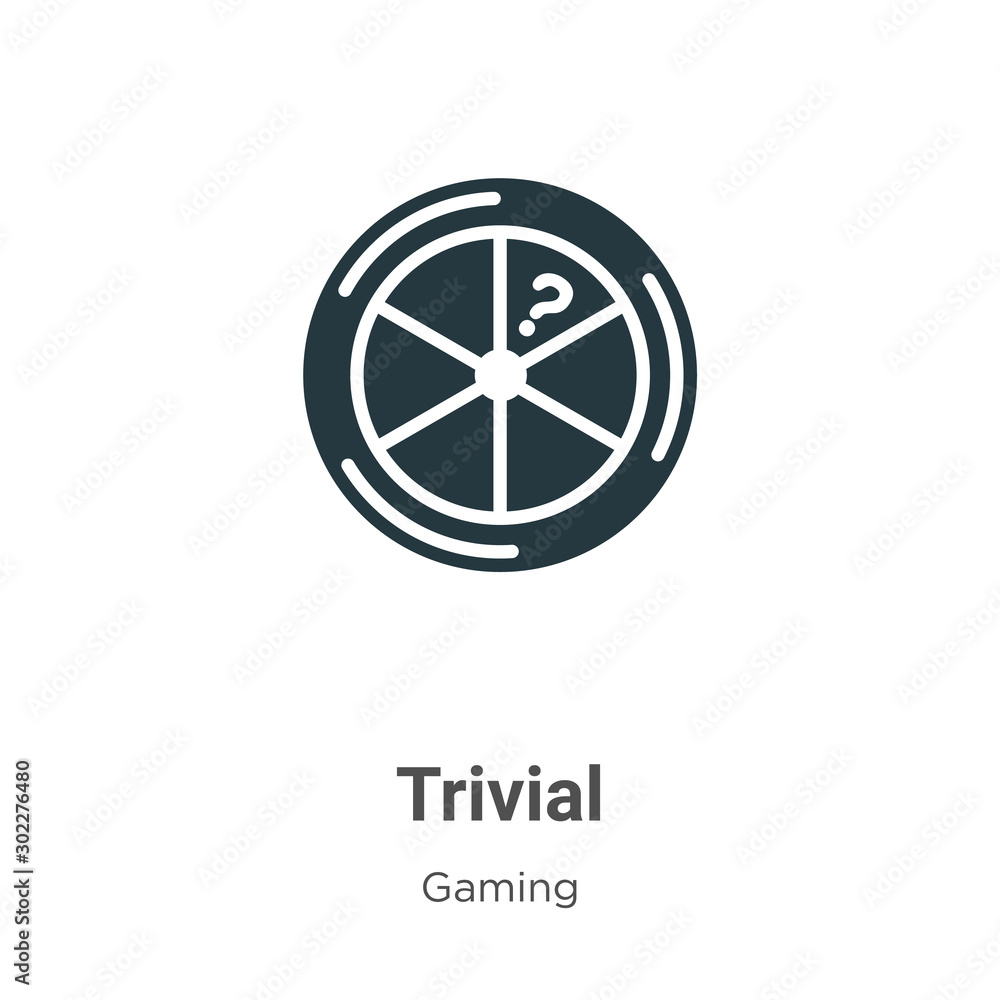 Trivial vector icon on white background. Flat vector trivial icon ...