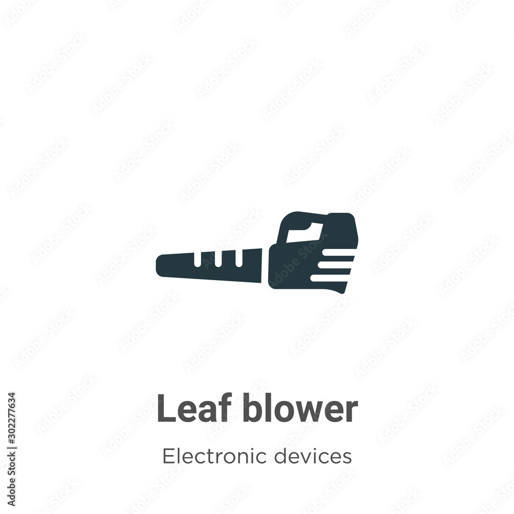Leaf blower vector icon on white background. Flat vector leaf blower ...
