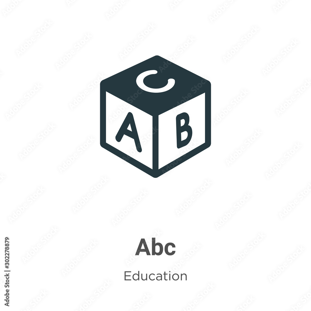 Abc vector icon on white background. Flat vector abc icon symbol sign ...