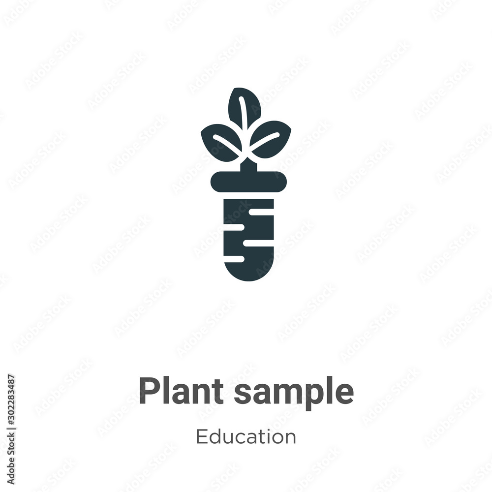 Plant sample vector icon on white background. Flat vector plant sample ...