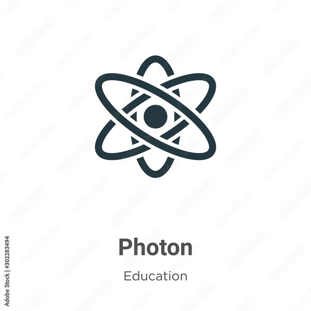 Photon vector icon on white background. Flat vector photon icon symbol ...