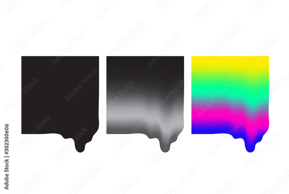 Simple Vector Liquid Gradient Shapes Set. Trendy Universal Minimalist ...