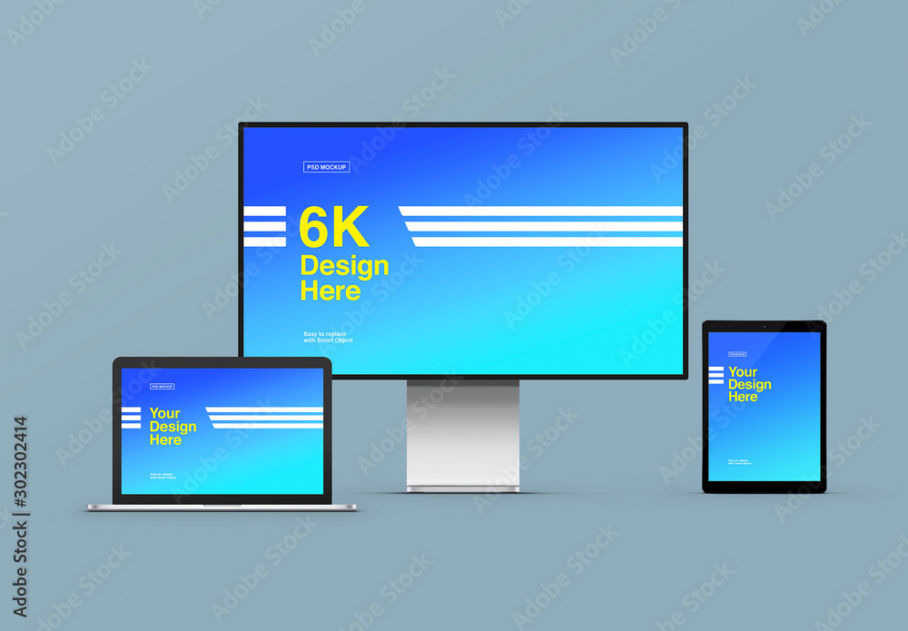Multiple Device Mockup Stock Template | Adobe Stock