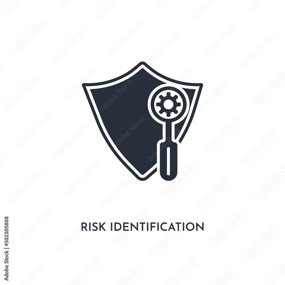 risk identification icon. simple element illustration. isolated trendy ...