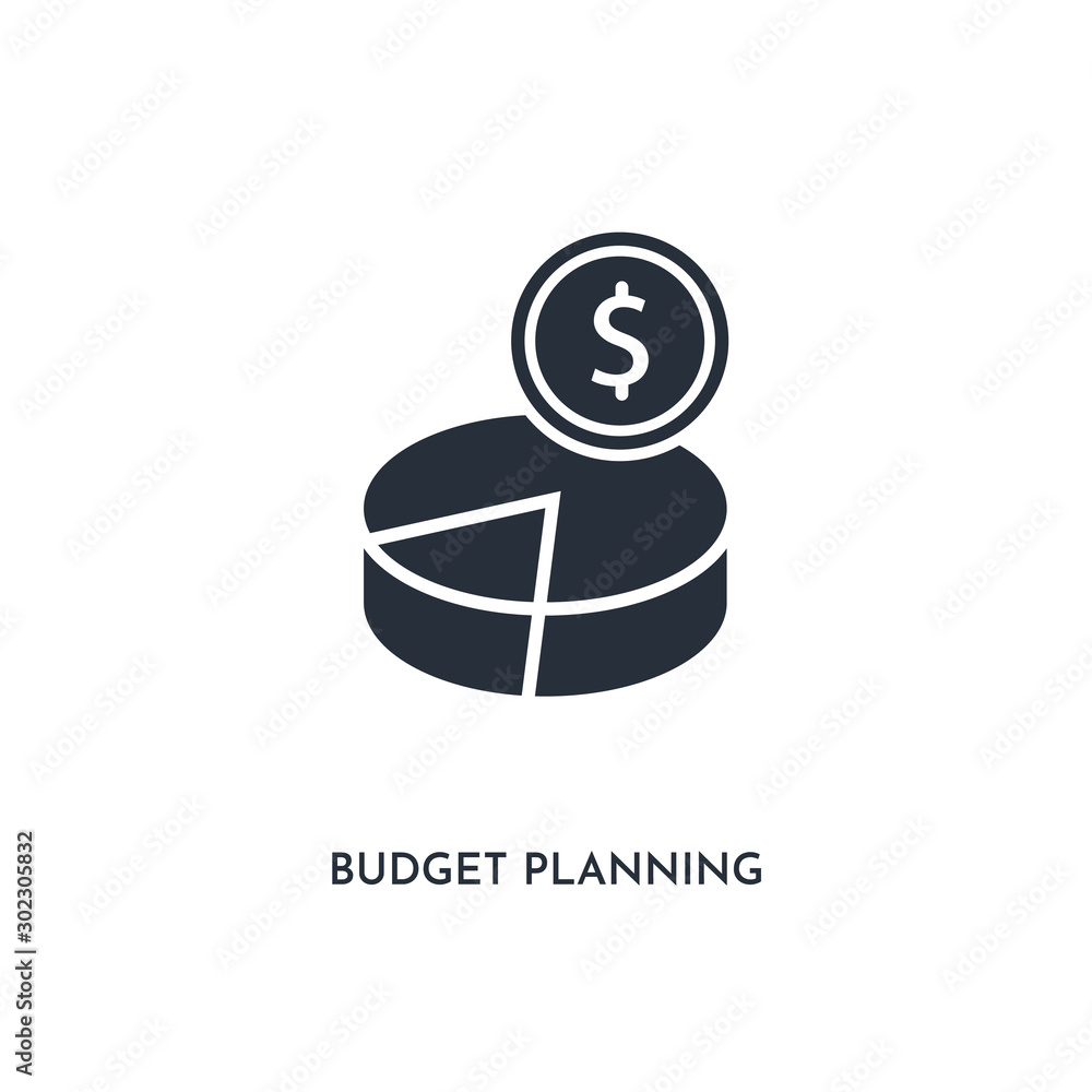 budget planning icon. simple element illustration. isolated trendy ...