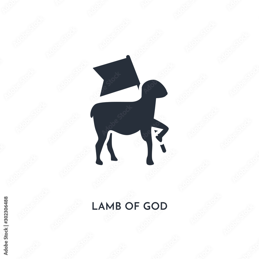lamb of god icon. simple element illustration. isolated trendy filled ...