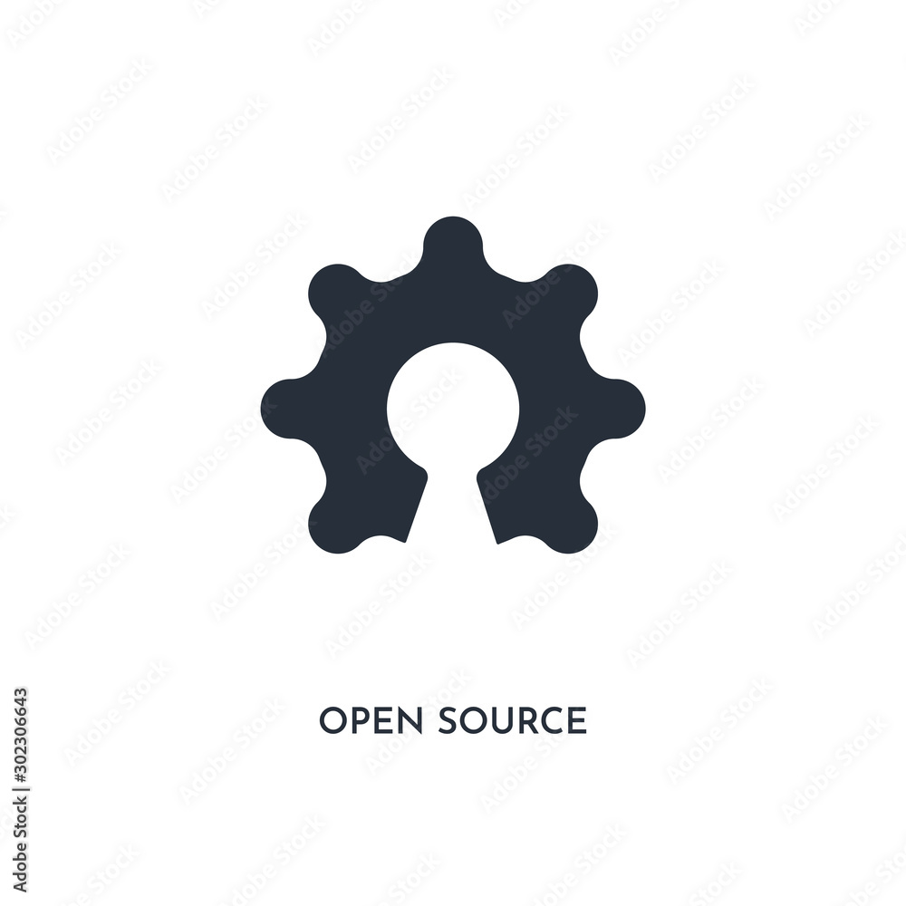 open source icon. simple element illustration. isolated trendy filled ...