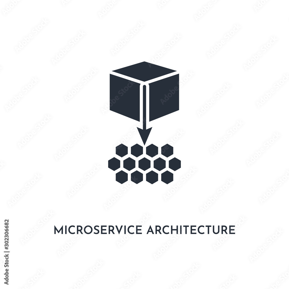 microservice architecture icon. simple element illustration. isolated ...