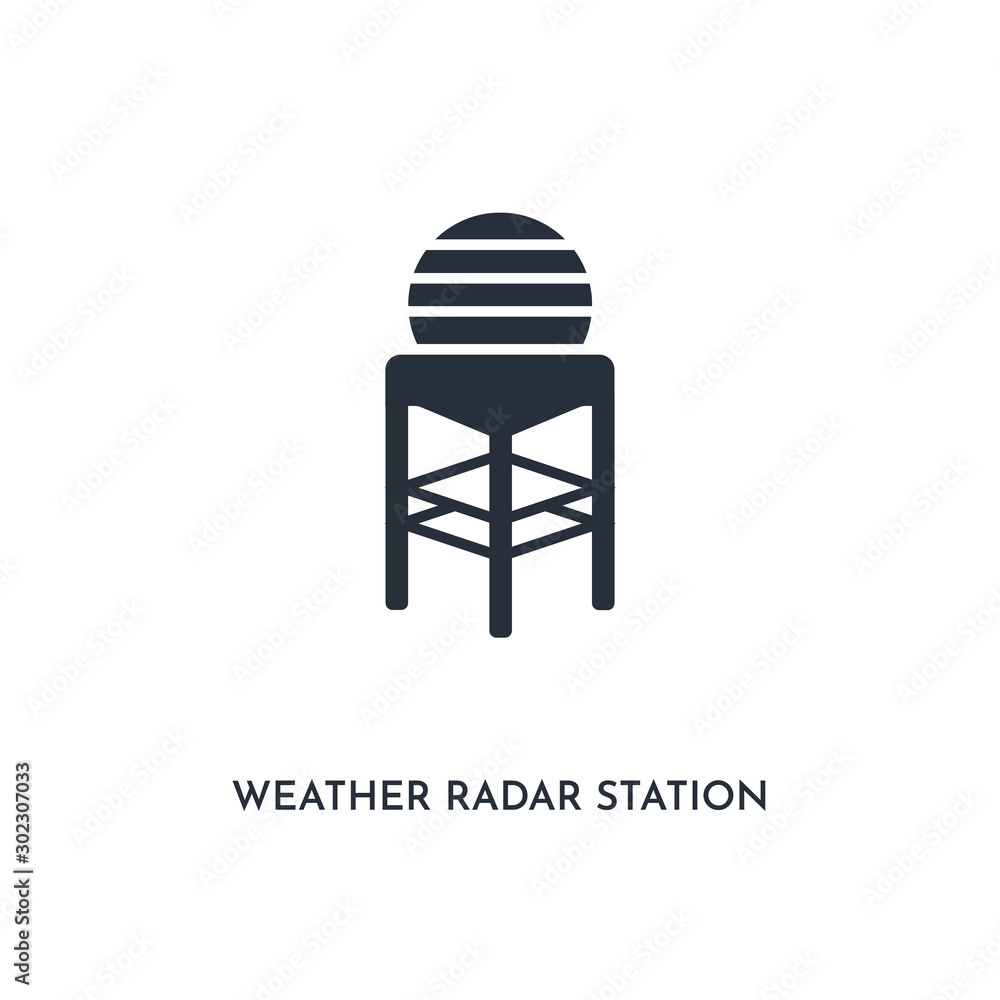 weather radar station icon. simple element illustration. isolated ...