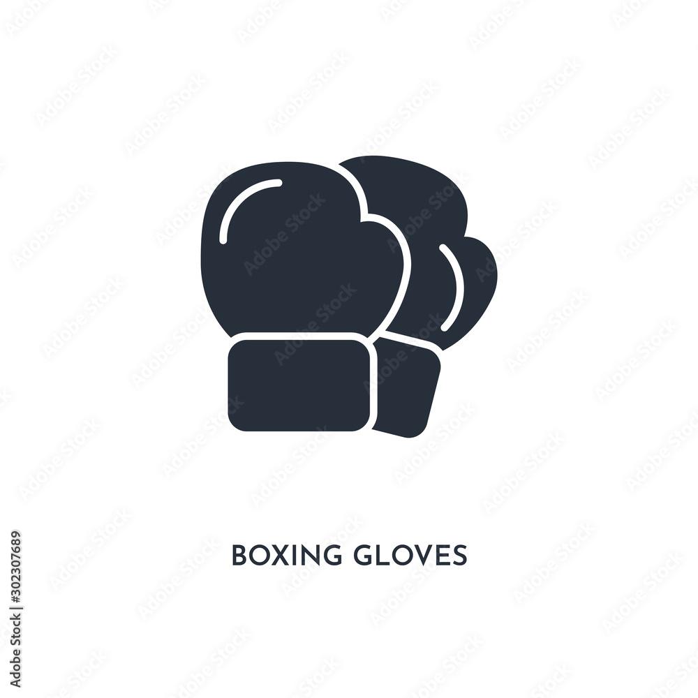 boxing gloves icon. simple element illustration. isolated trendy filled ...