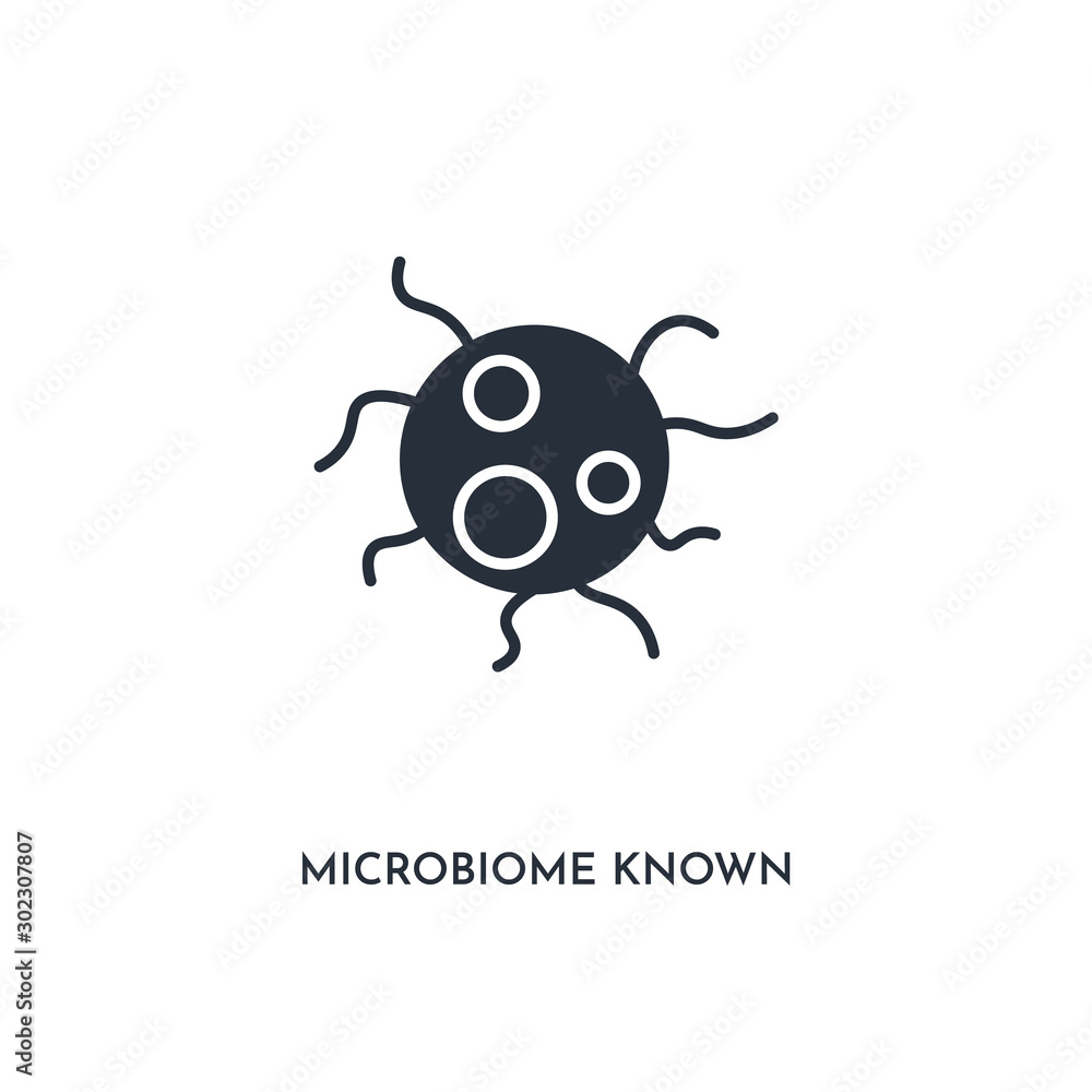 microbiome known as bacteria icon. simple element illustration ...
