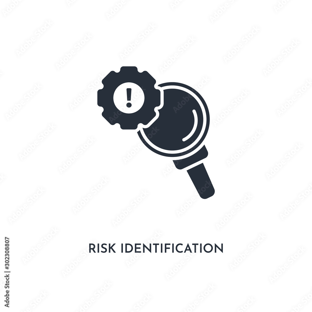 risk identification icon. simple element illustration. isolated trendy ...