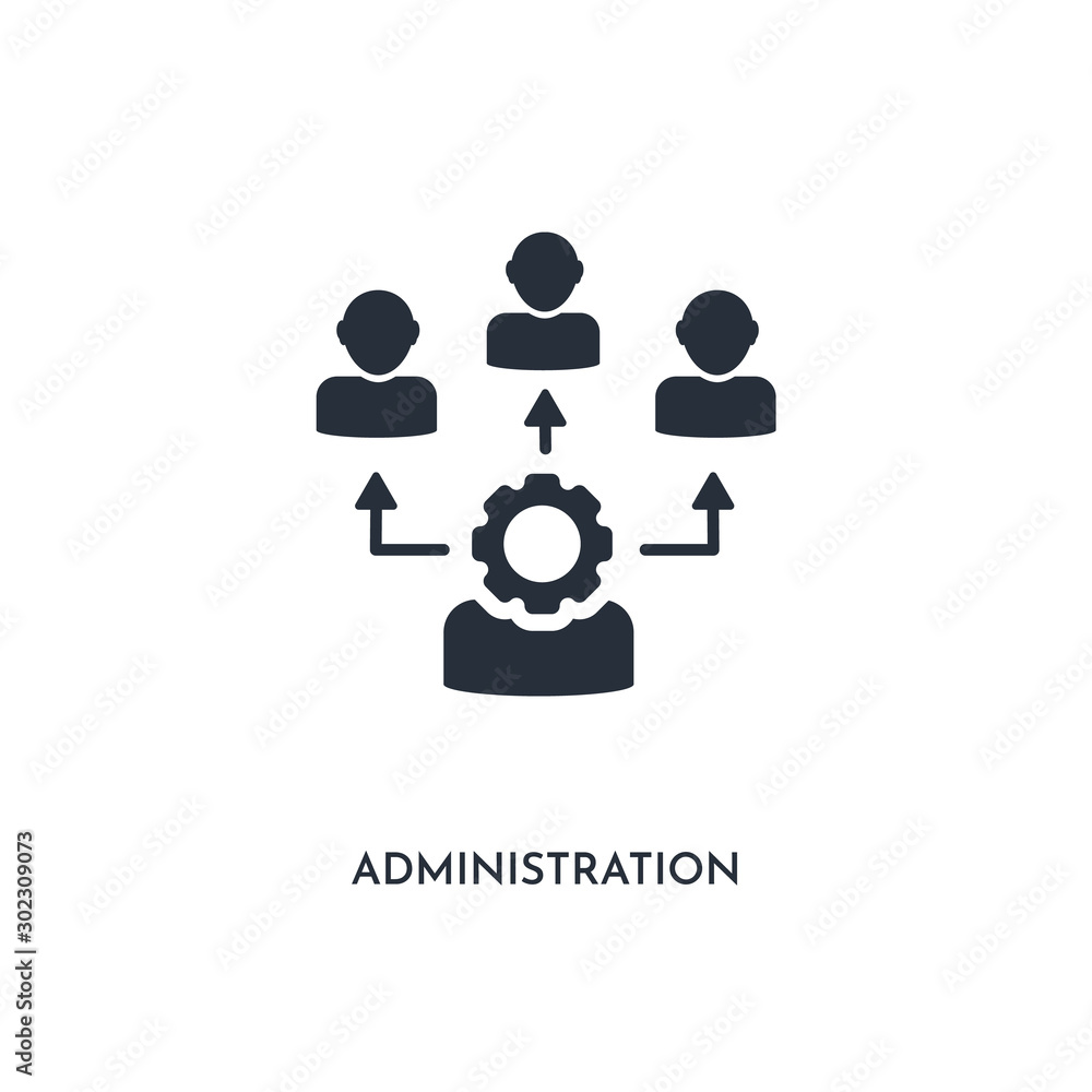 administration icon. simple element illustration. isolated trendy ...