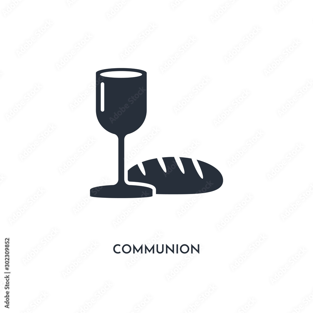 communion icon. simple element illustration. isolated trendy filled ...