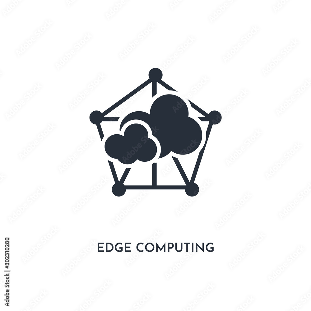 edge computing icon. simple element illustration. isolated trendy ...