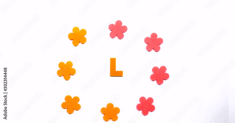 Letter L of the English alphabet. Dancing letter on a white background ...