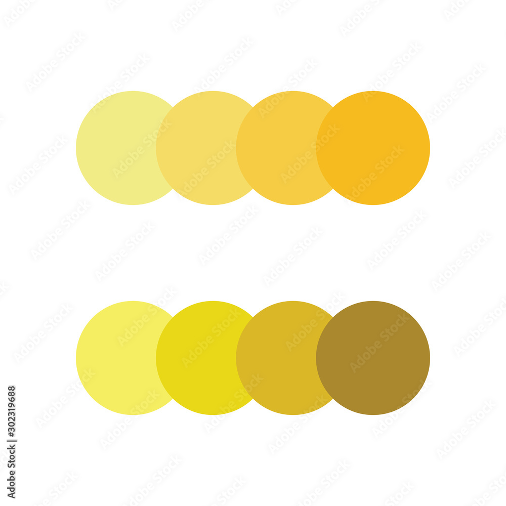 Yellow color palette vector illustration Stock Vector | Adobe Stock