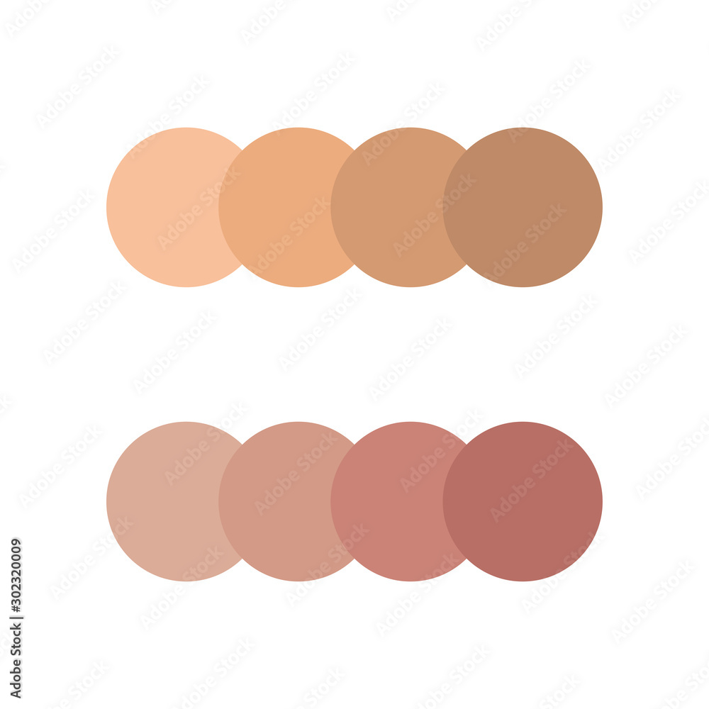 Skin tones color palette vector illustration เวกเตอร์สต็อก | Adobe Stock