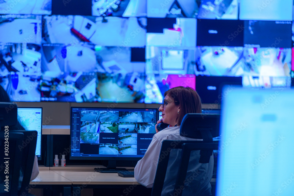 Team working on the System Control Room, Technical Operator Works at ...