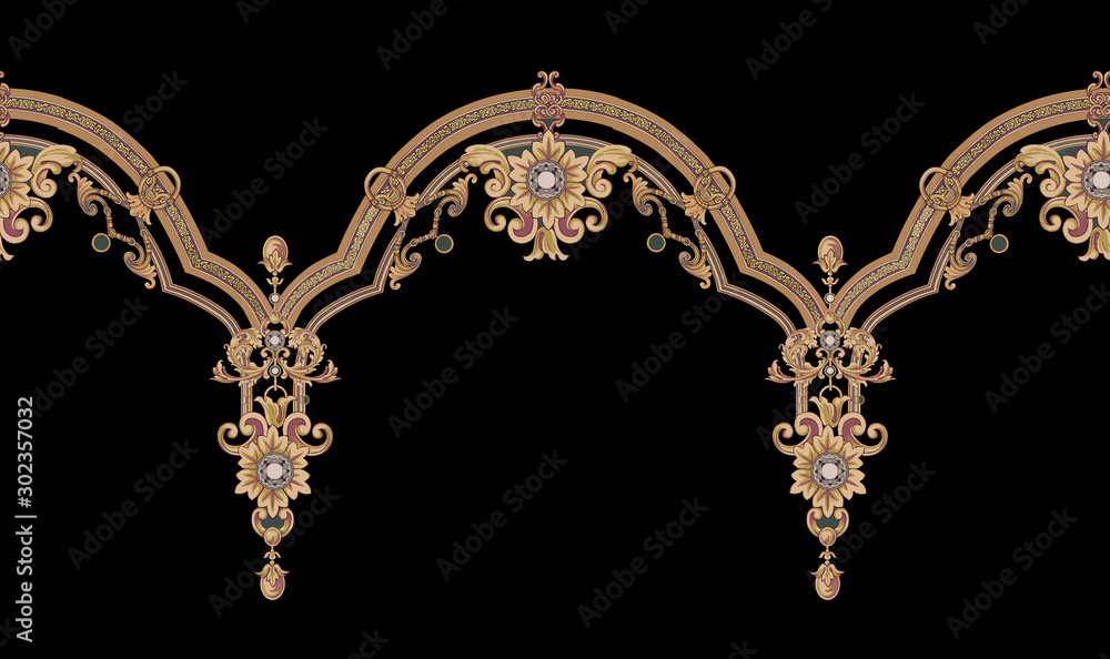 Decorative elegant luxury design.Vintage elements in baroque, rococo ...