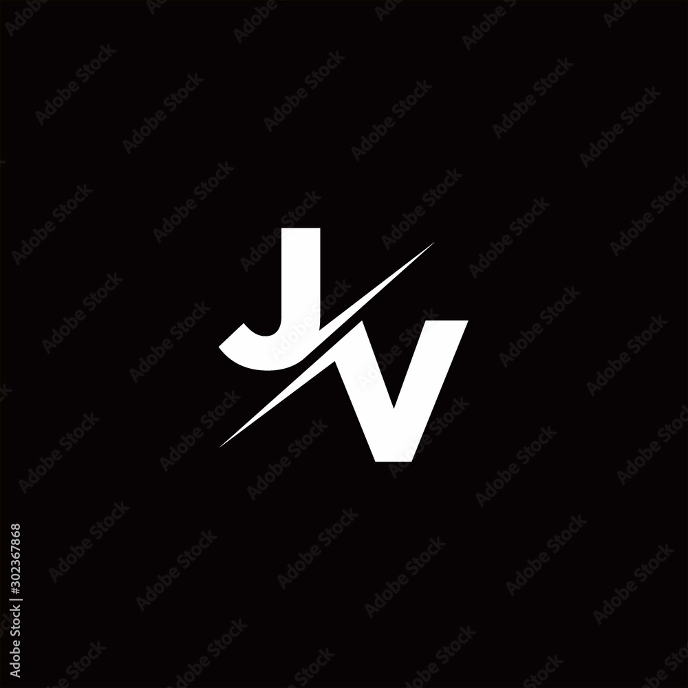 JV Logo Letter Monogram Slash with Modern logo designs template Stock ...