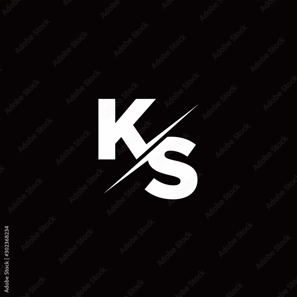 KS Logo Letter Monogram Slash with Modern logo designs template Stock ...