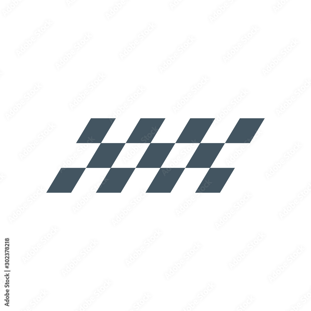 F1 Checkered symbol or flag, finish line. Stock Vector illustration ...