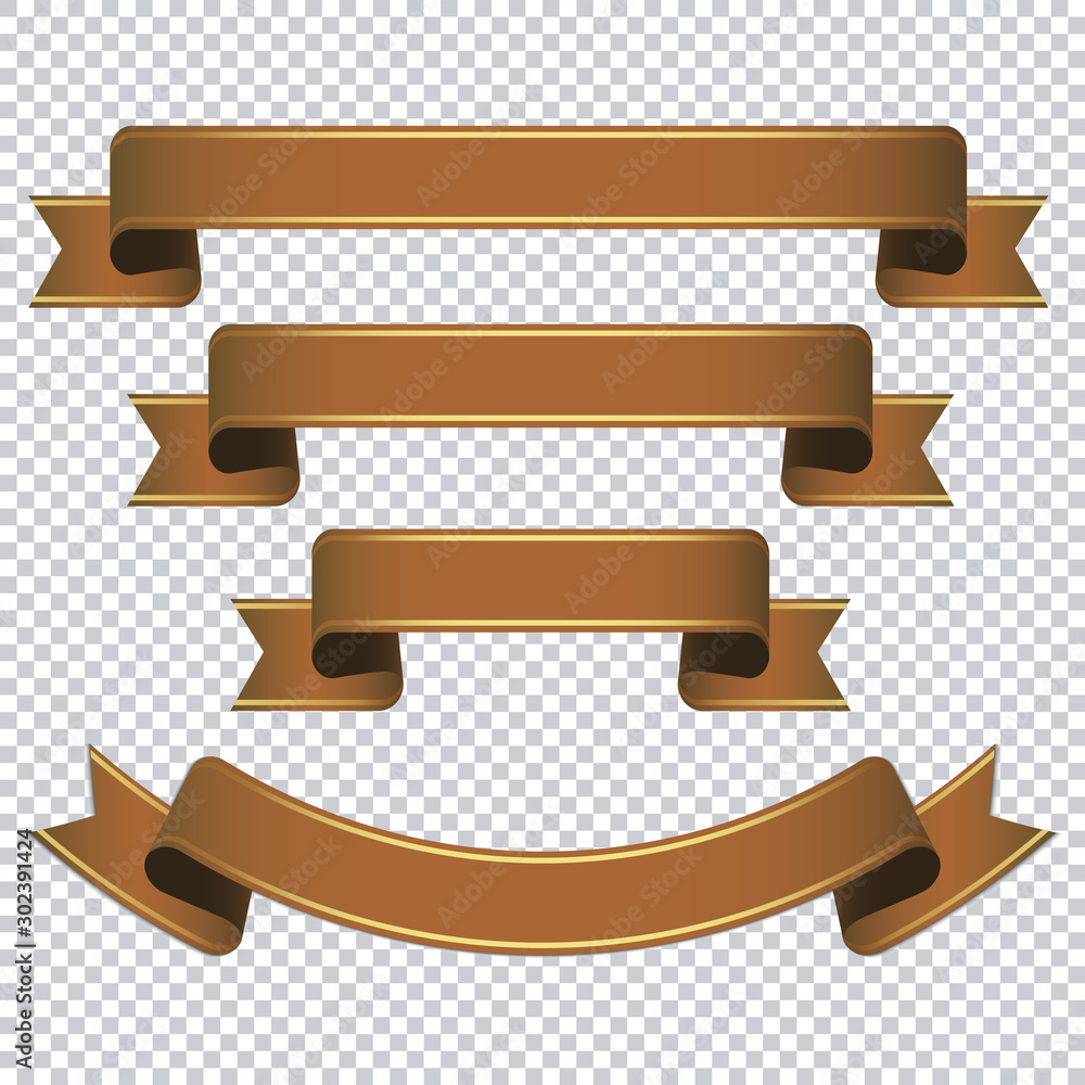 Dark Brown Ribbon Banner