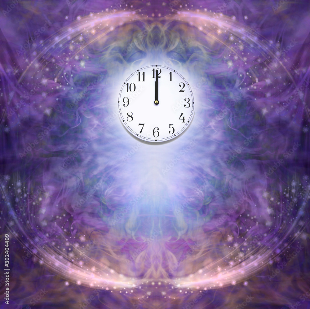 Happy New Year Midnight Clock Face Party Invite Message Background ...