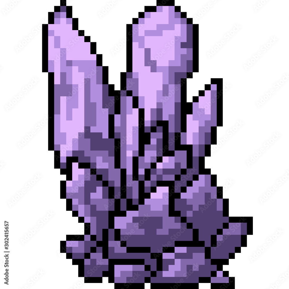 vector pixel art raw crystal Stock Vector | Adobe Stock