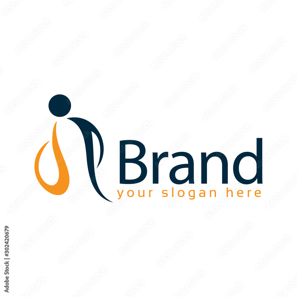 Blue And Orange People Logo Template, Blue and orange people. Vector ...