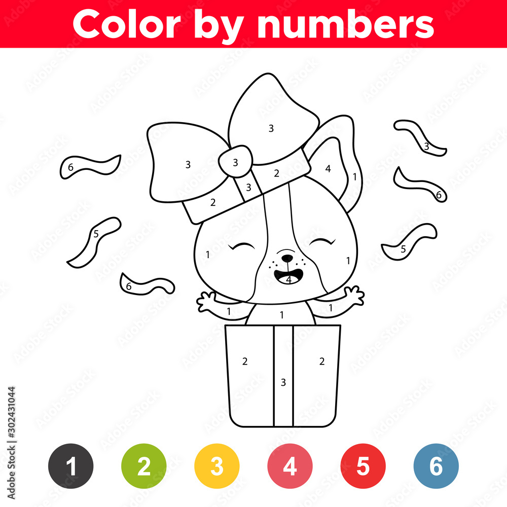 Number coloring page for preschool children. Cute cartoon french ...