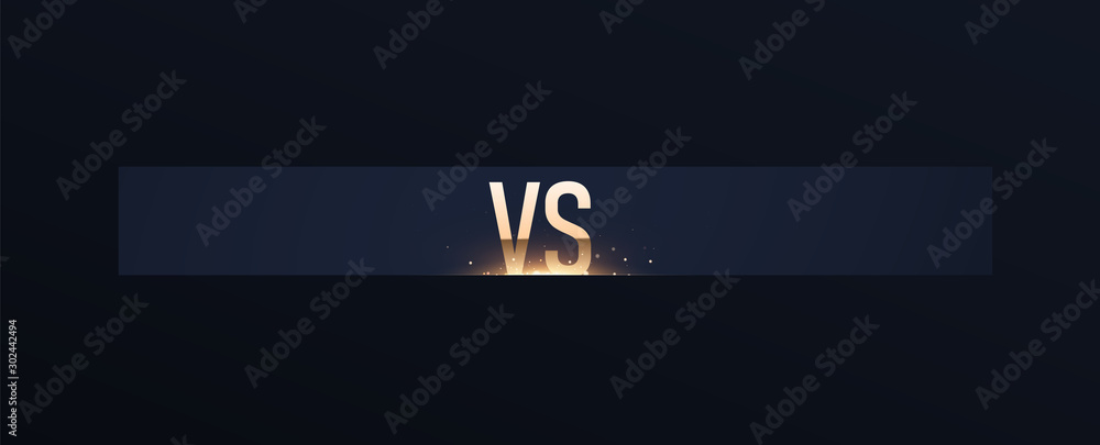VS Logo. Versus Board of rivals, with space for text. vector ...