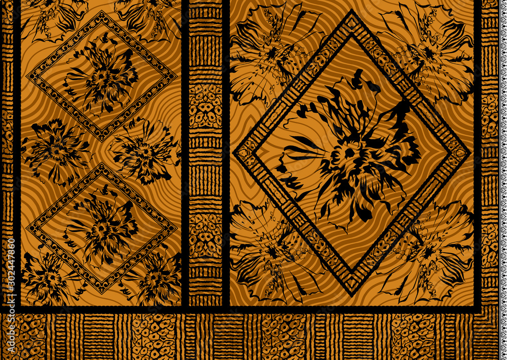 Textile Design Pallu 1063 Stock Illustration | Adobe Stock