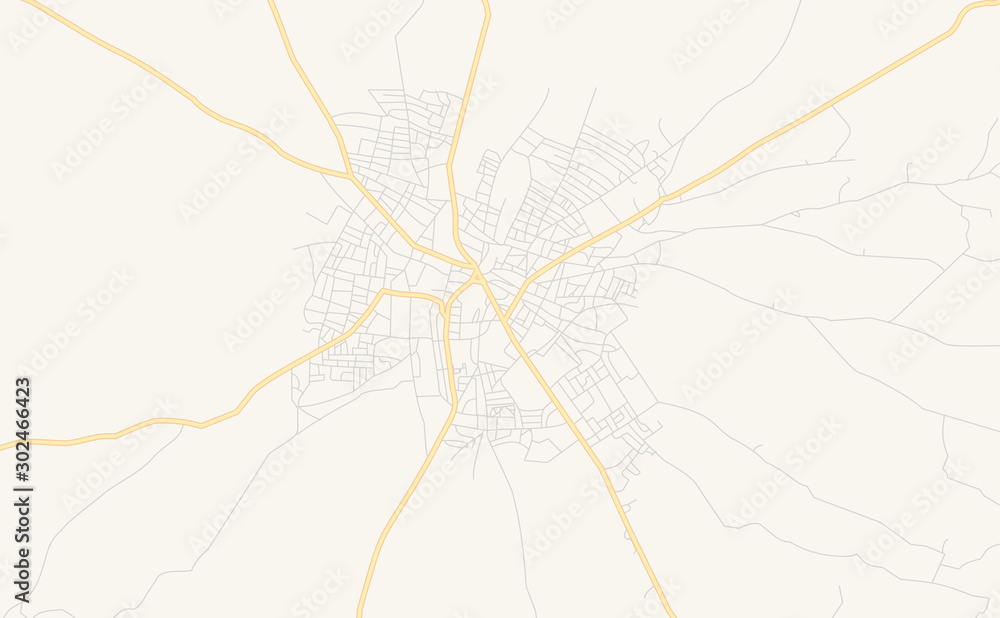 Printable street map of Kisi, Nigeria Stock Vector | Adobe Stock