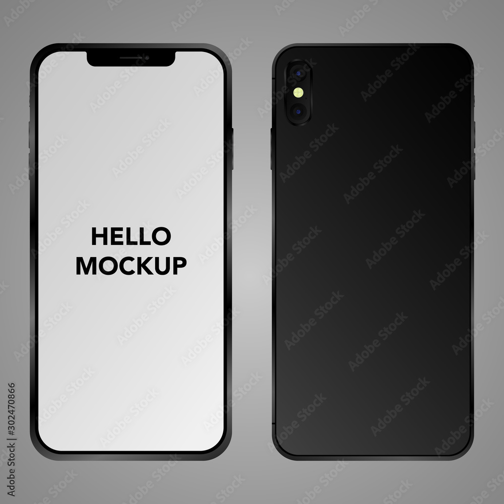 Mobile Smartphone vector illustration. Original design mockup screen ...