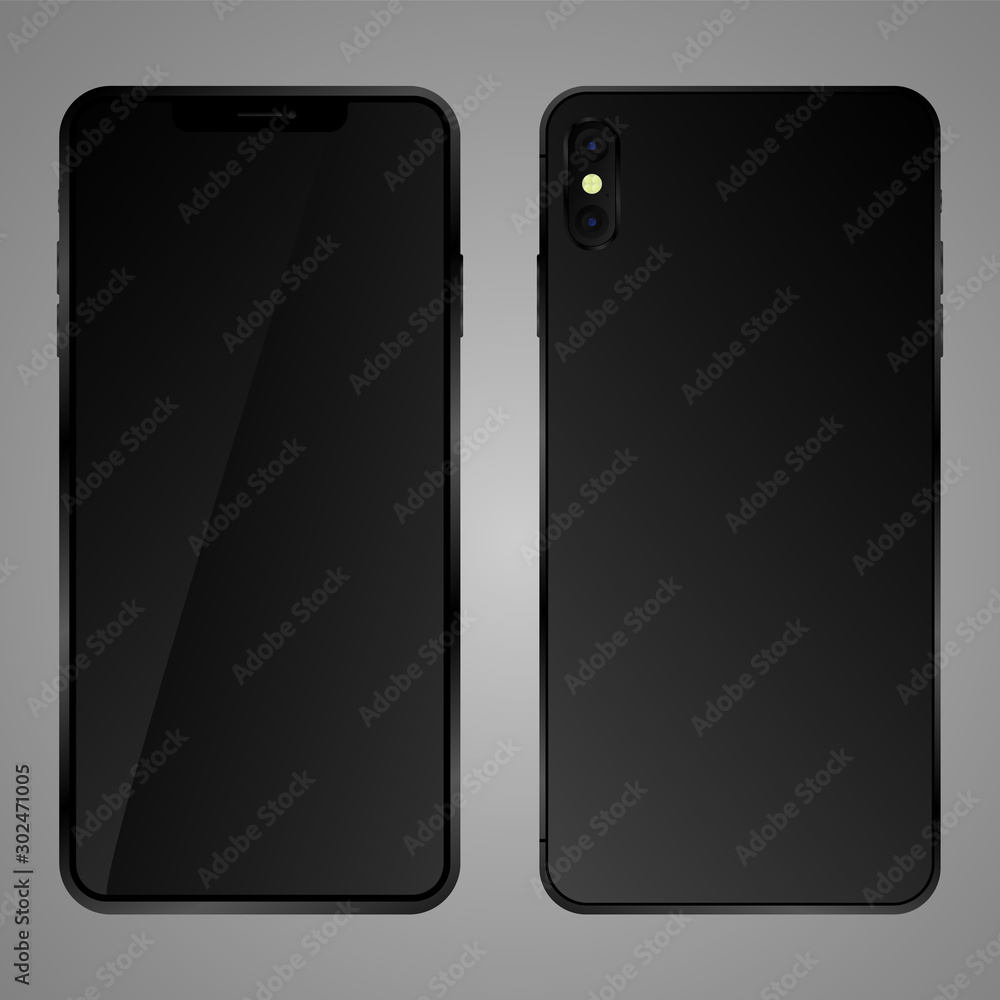 Mobile Smartphone vector illustration. Original design mockup screen ...