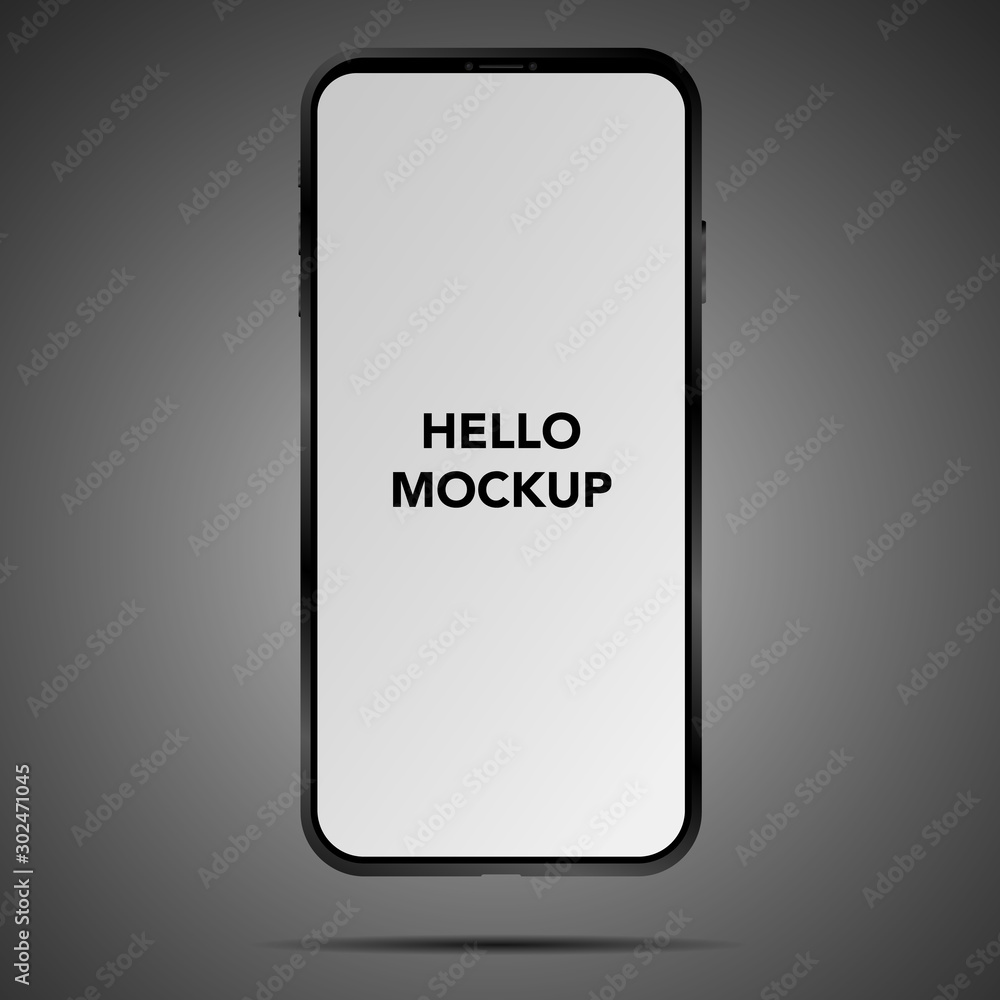 Mobile Smartphone vector illustration. Original design mockup screen ...