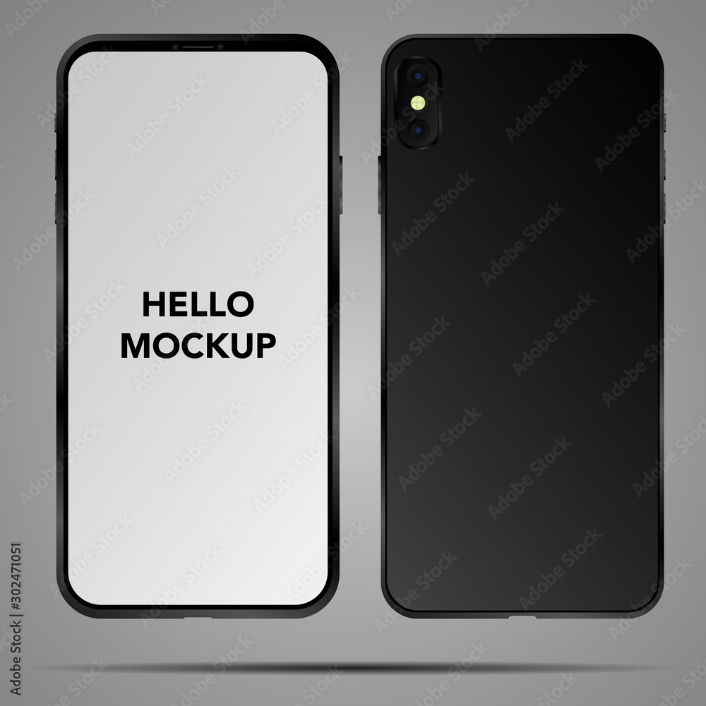 Mobile Smartphone vector illustration. Original design mockup screen ...